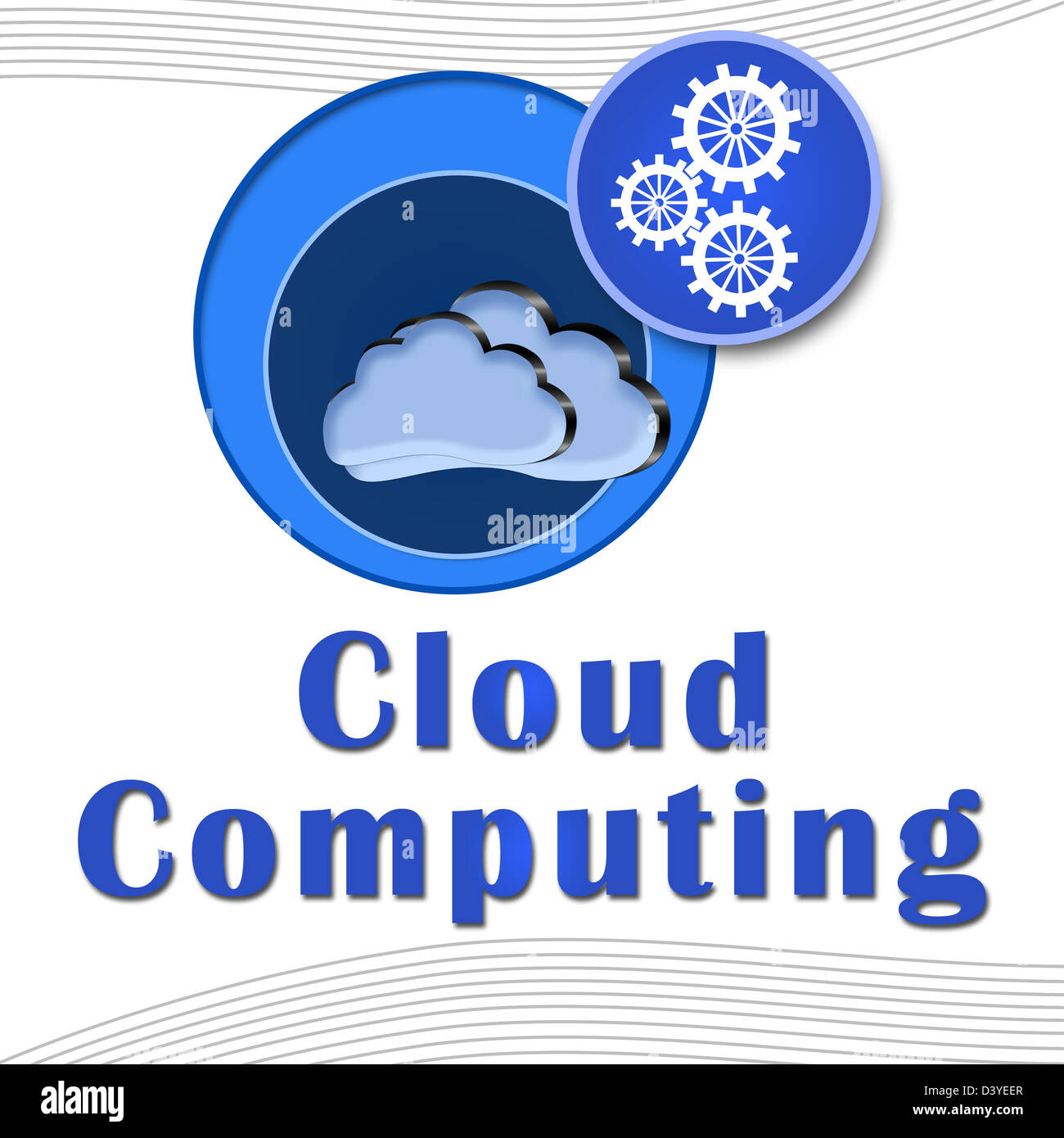 Cloud Computing Circles with text Stock Photo - Alamy