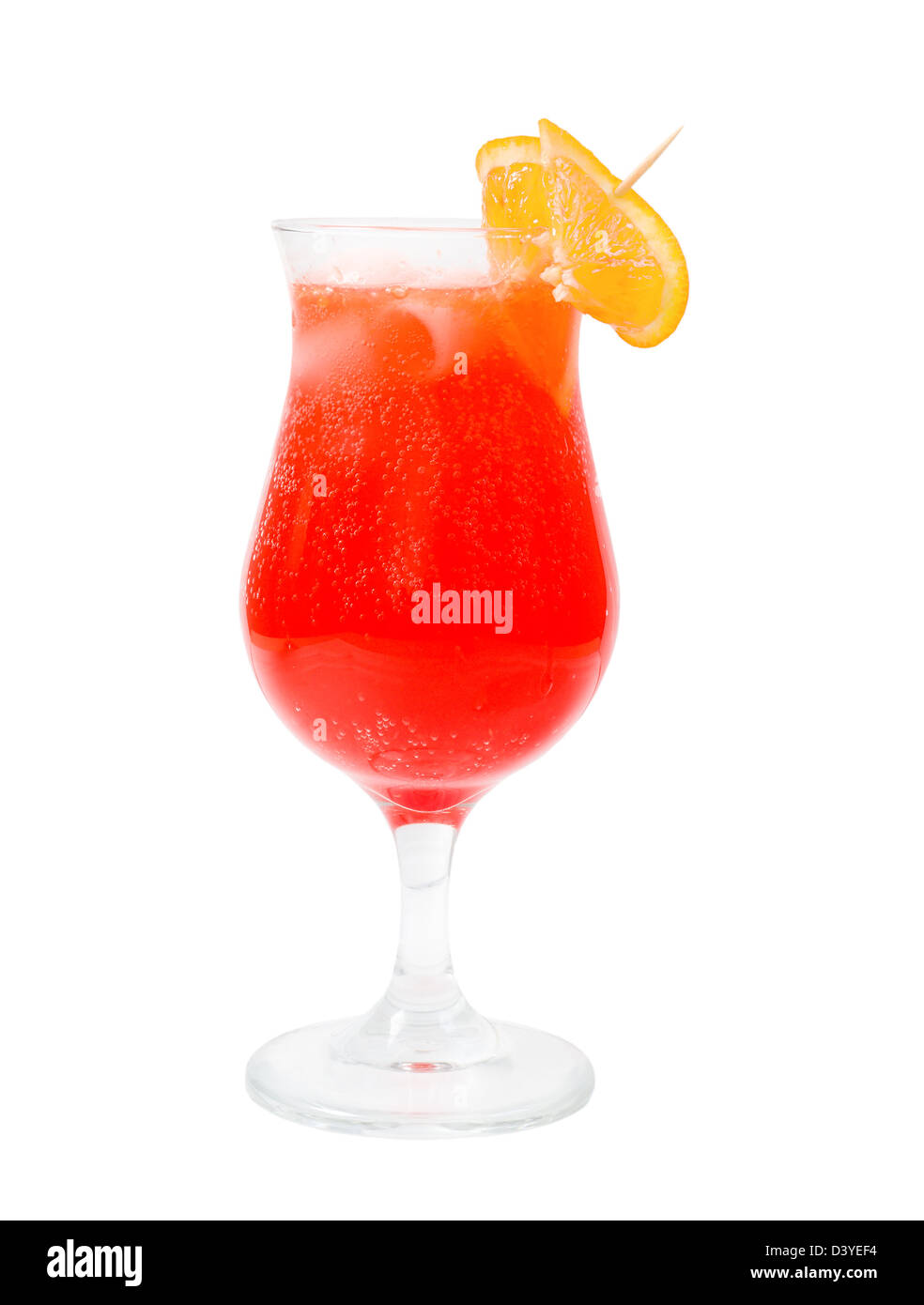 Alcoholic red cocktails, studio photographing, isolated on white ...