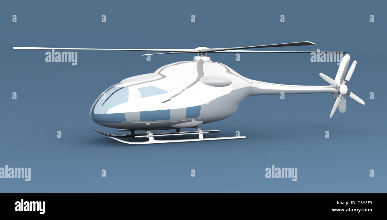 A generic Helicopter. 3D rendered Illustration Stock Photo - Alamy