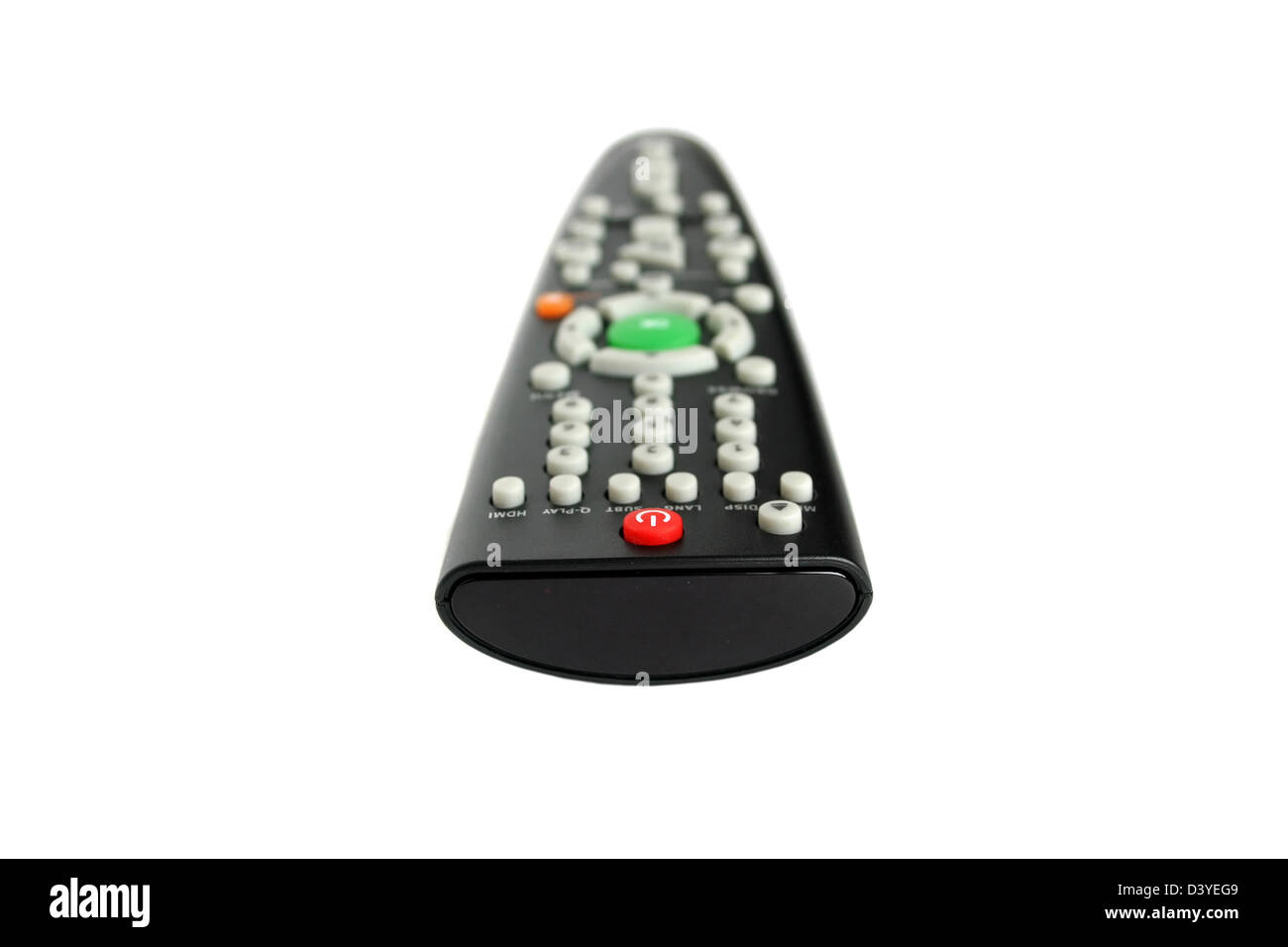 Black remote control for TV set isolated Stock Photo - Alamy