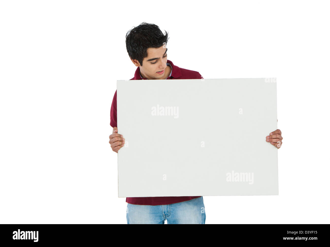 Man looking at a whiteboard Stock Photo - Alamy