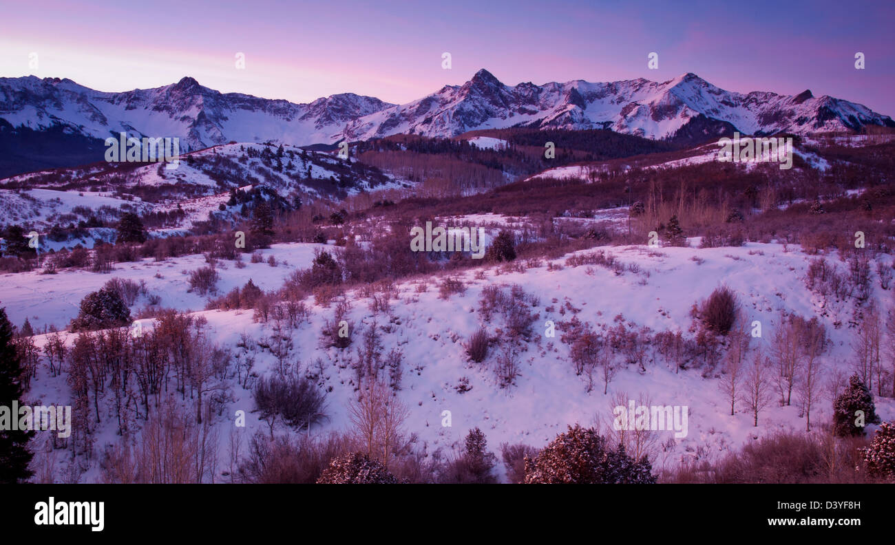 Spectacular Dallas Divide on a winter morning Stock Photo - Alamy