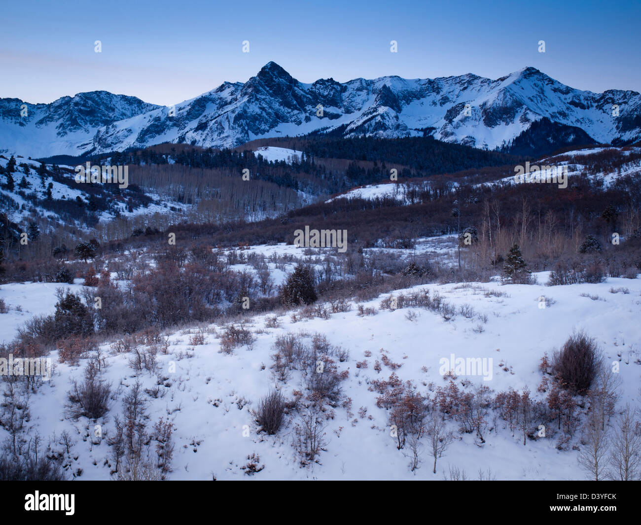 Spectacular Dallas Divide on a winter morning Stock Photo - Alamy