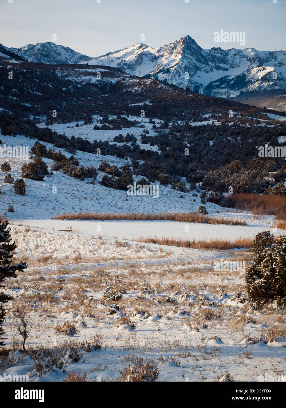 Spectacular Dallas Divide on a winter morning Stock Photo - Alamy