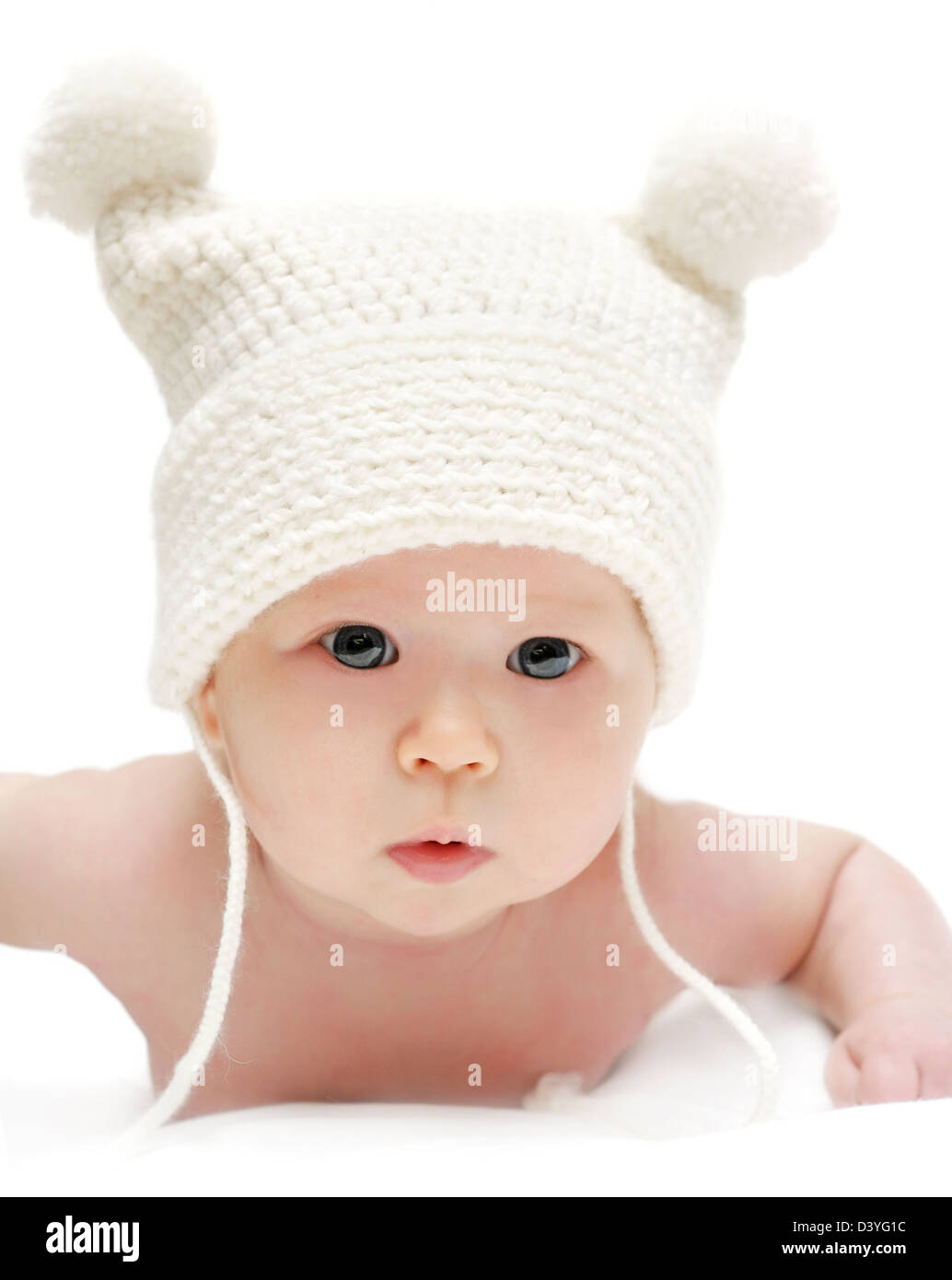 Newborn baby in the cap Stock Photo - Alamy