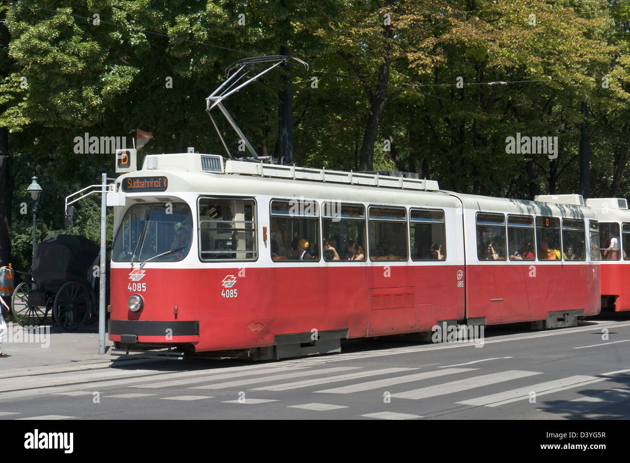 Tramway carriage in Vienna Stock Photo - Alamy