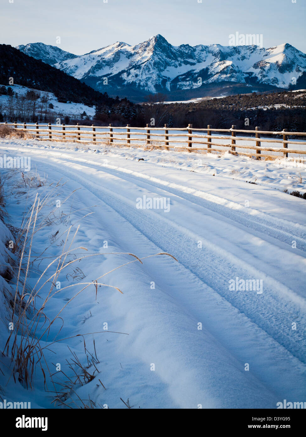 Spectacular Dallas Divide on a winter morning Stock Photo - Alamy