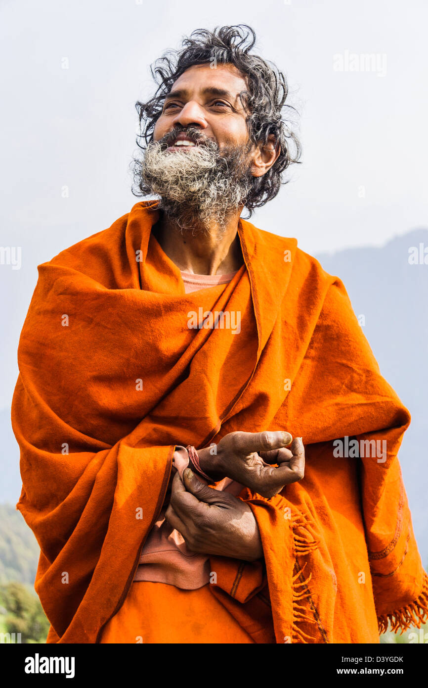 Indian Sadhu portrait Stock Photo - Alamy