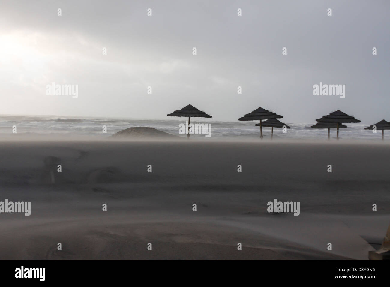 Storm day in the beach Stock Photo - Alamy