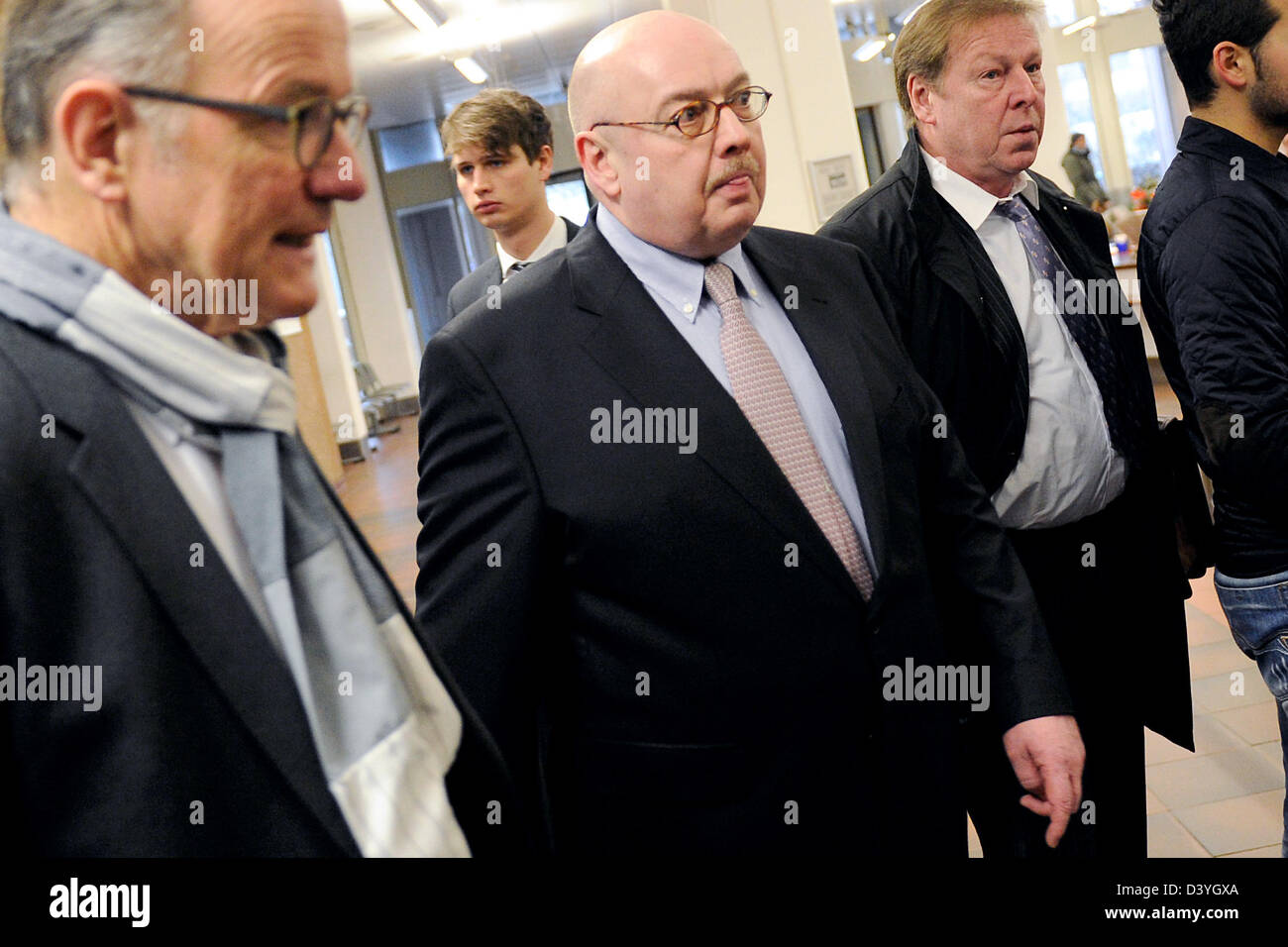 Cologne, Germany. 27th February 2013. Real estate manager Josef Esch (C ...