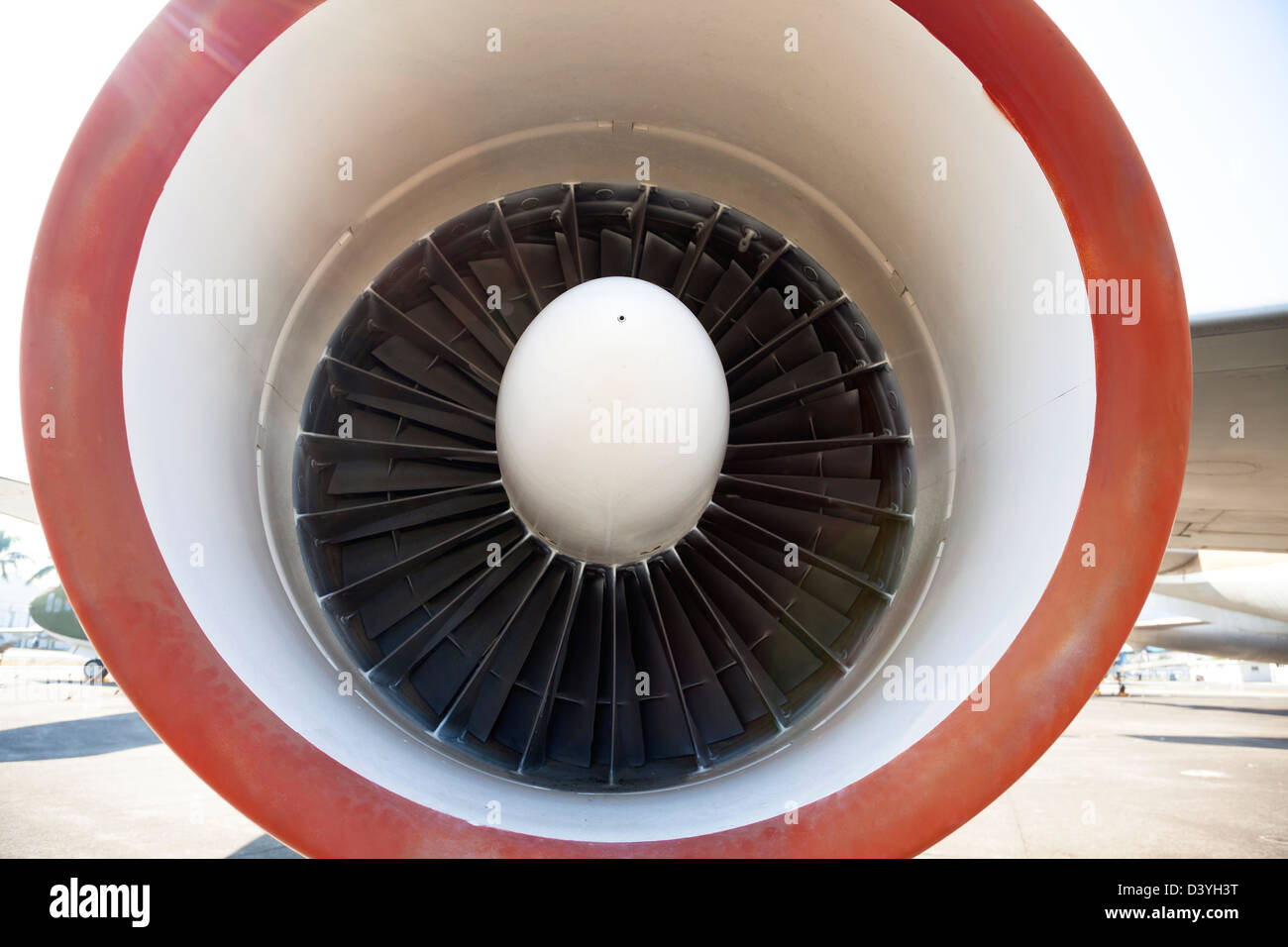 close up of aircraft jet engine in Airport Stock Photo - Alamy