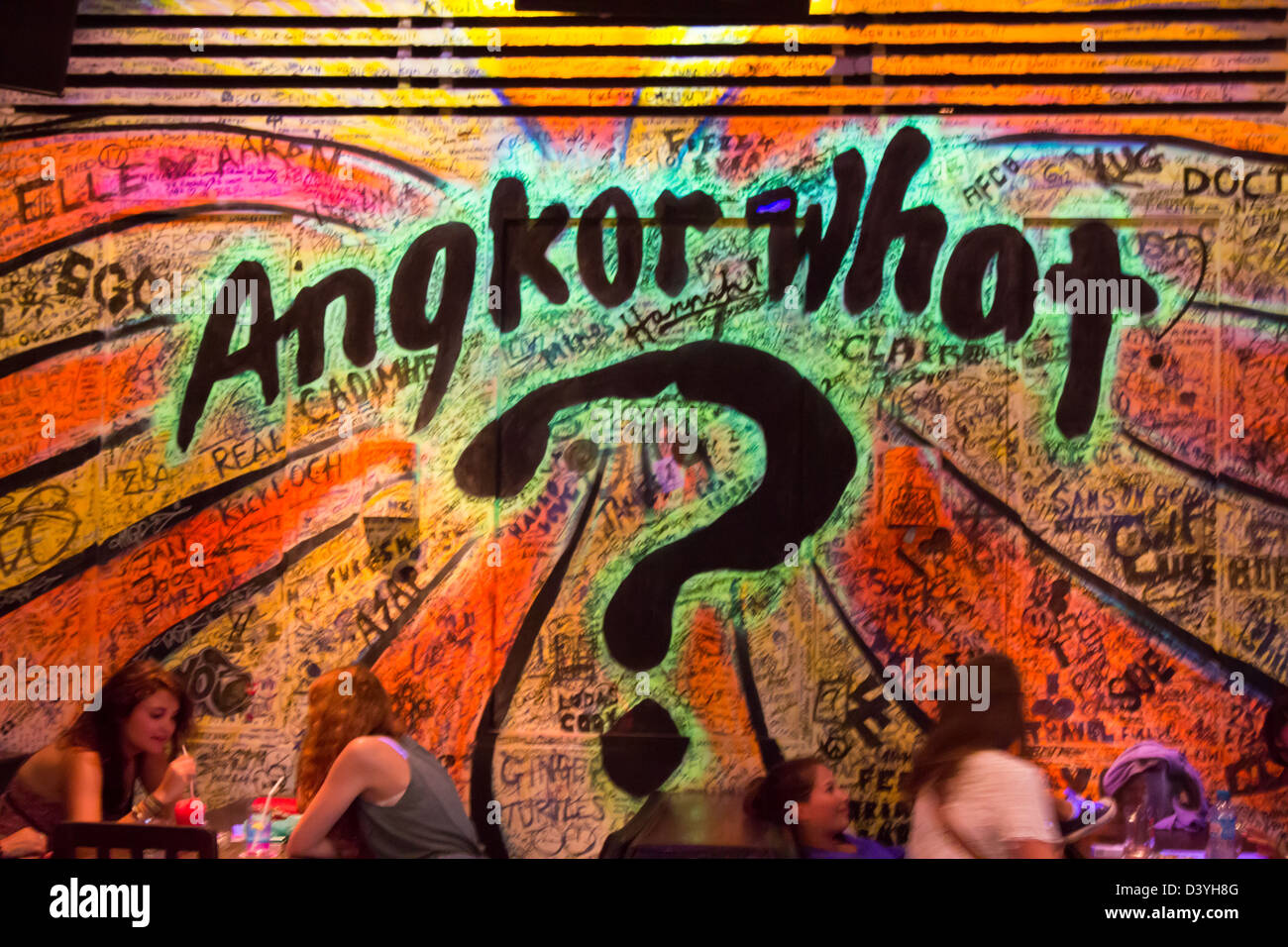 "Angkor What?" bar in Pub Street, Siem Reap Stock Photo - Alamy