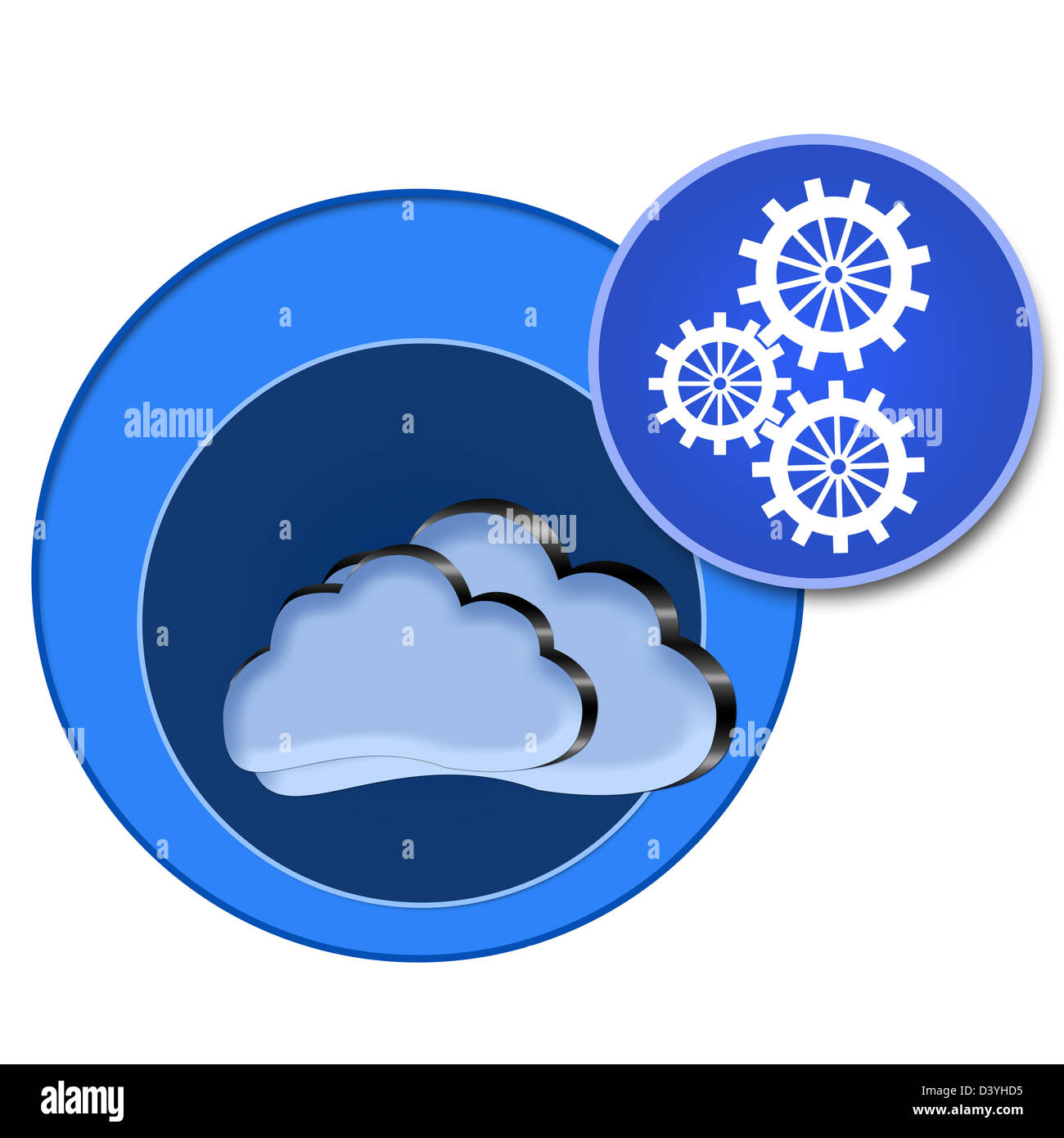Cloud Computing Circles Stock Photo - Alamy