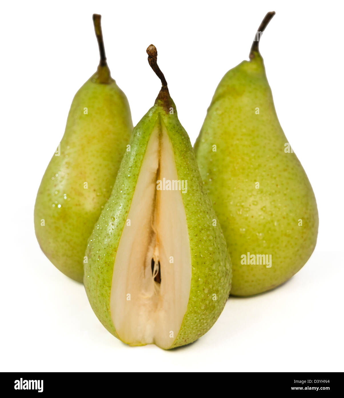 Close-up of pears with missing bite Stock Photo - Alamy