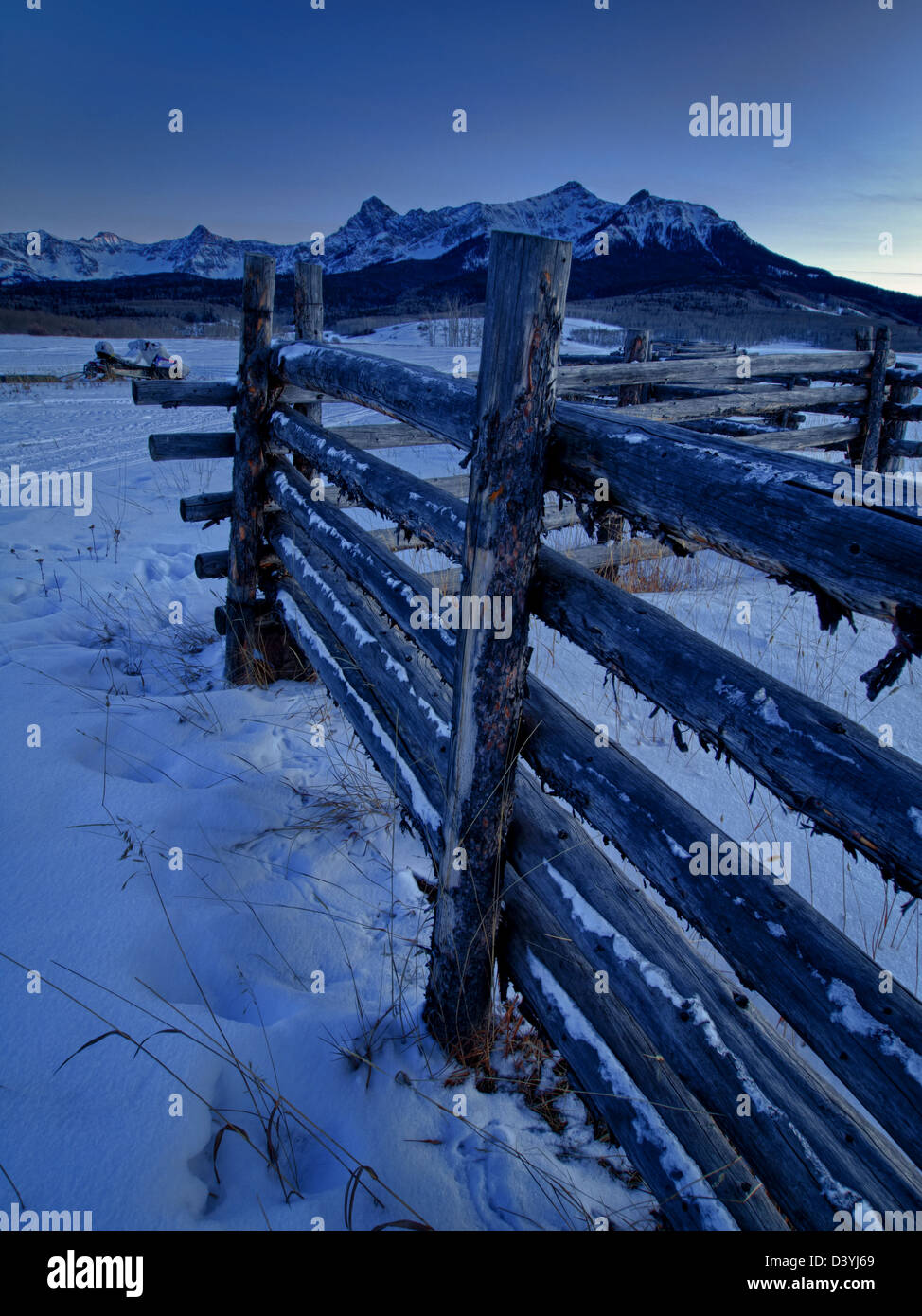 The Last Dollar Ranch in winter with a view of the Dallas Divide on the ...