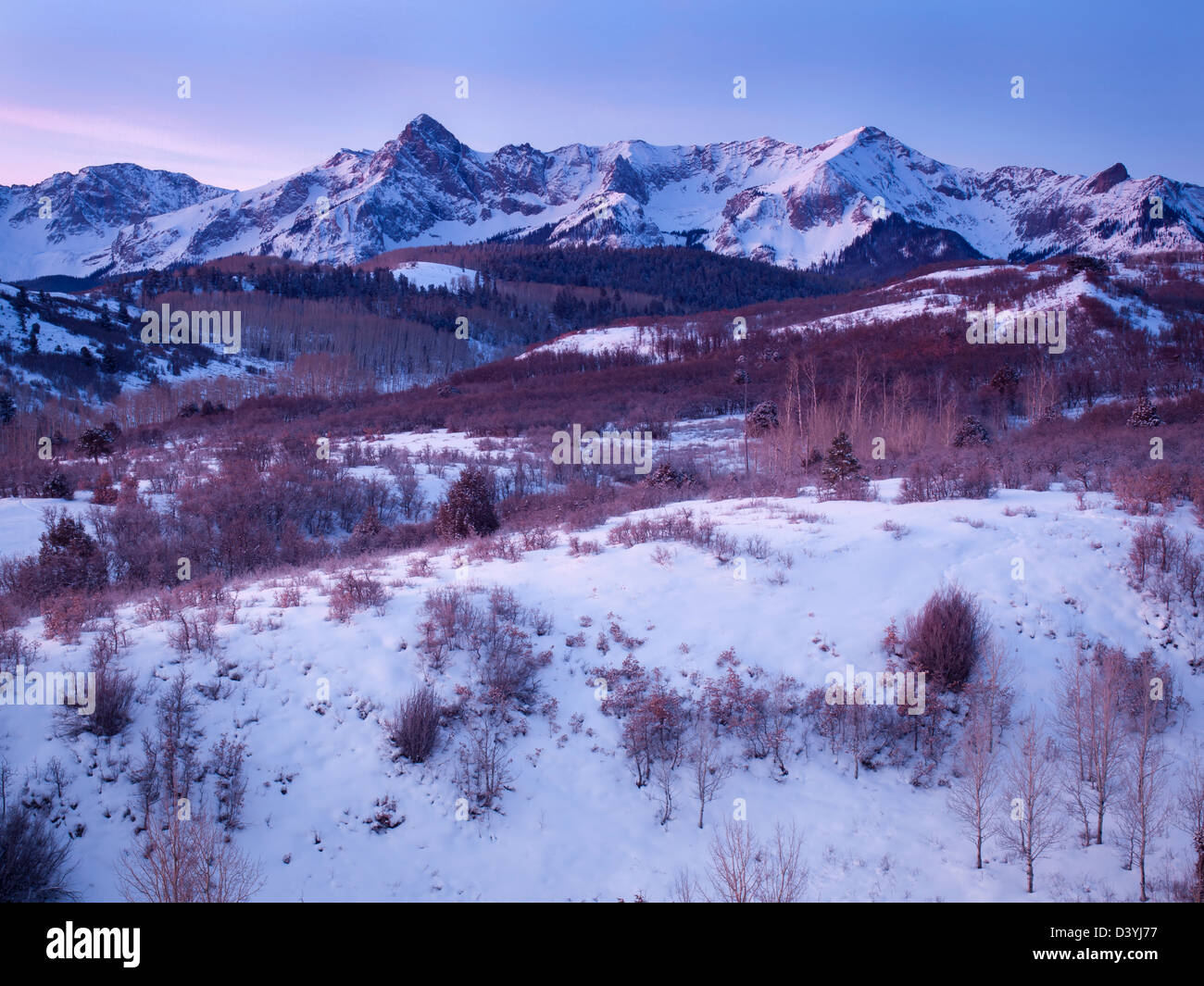 Spectacular Dallas Divide on a winter morning Stock Photo - Alamy
