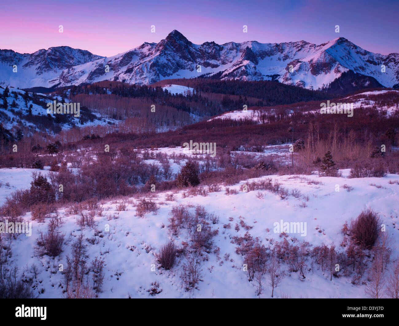 Spectacular Dallas Divide on a winter morning Stock Photo - Alamy