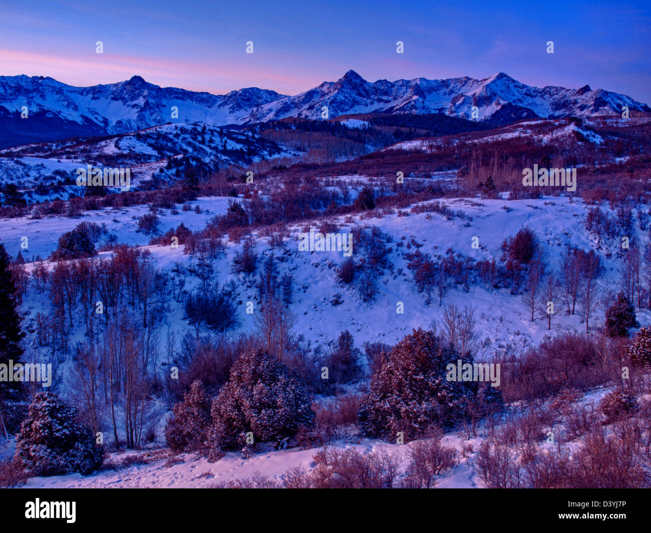 Spectacular Dallas Divide on a winter morning Stock Photo - Alamy