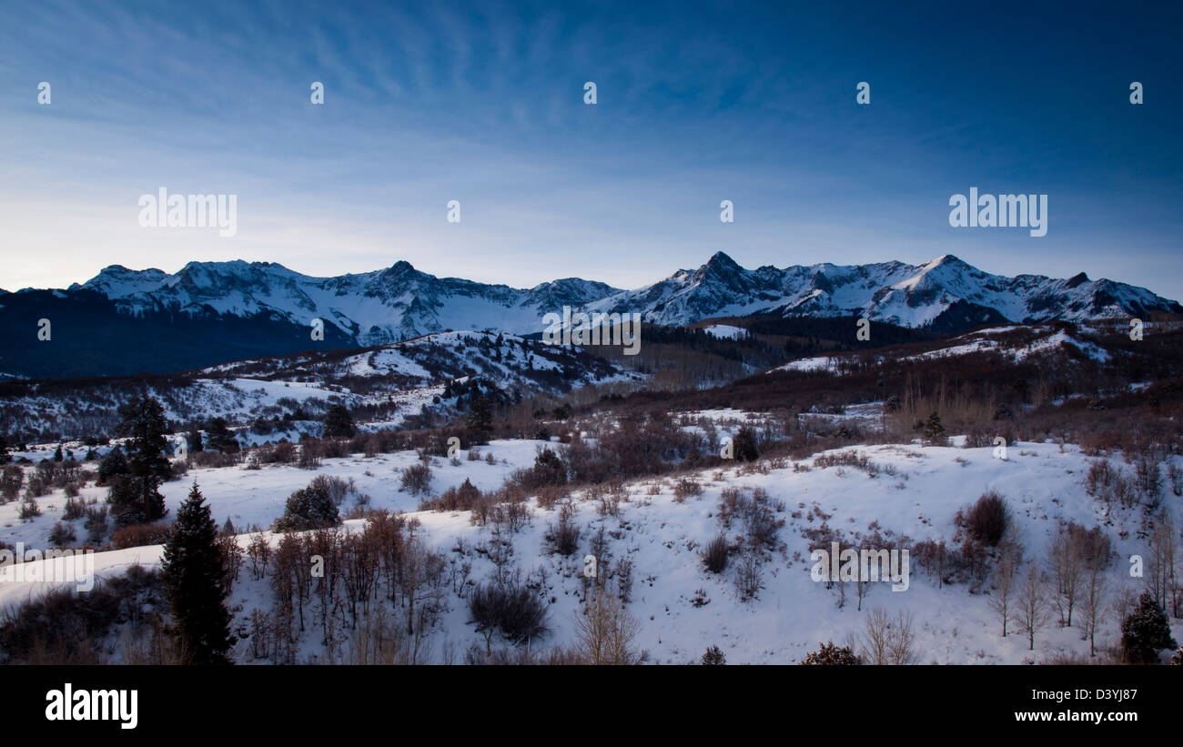 Spectacular Dallas Divide on a winter morning Stock Photo - Alamy