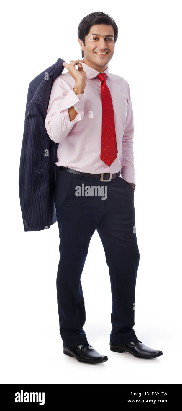 Portrait of a businessman smiling Stock Photo - Alamy