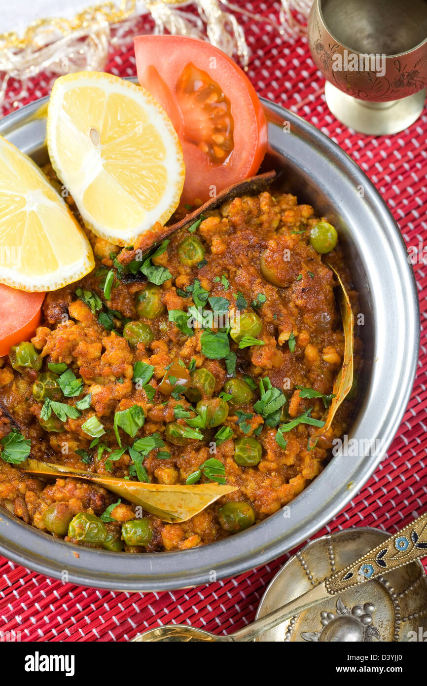 Indian food, Muter Keema Stock Photo - Alamy