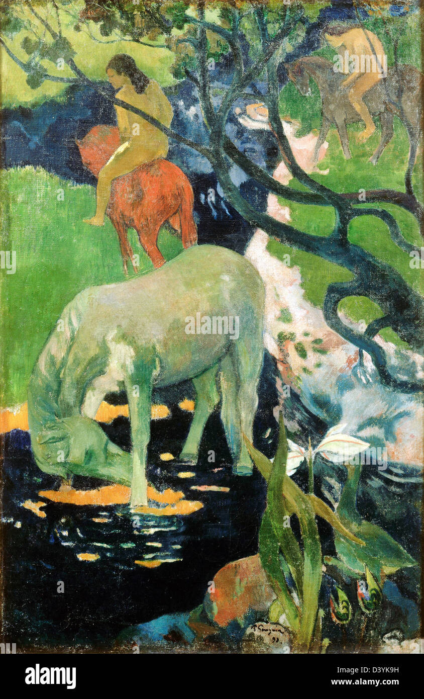 Paul Gauguin, The White Horse 1898 Oil on canvas. Musée d'Orsay, Paris ...
