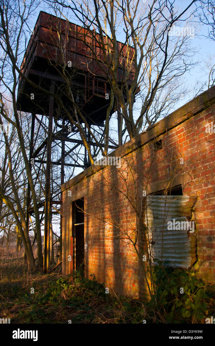 Abandoned water tower Stock Photo - Alamy