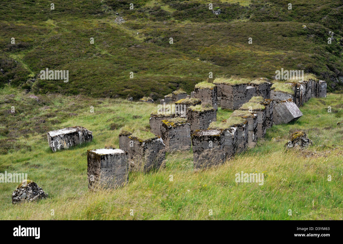 The Cowie Line anti-tank traps. Devil's Elbow, A93 road. Glenshee ...