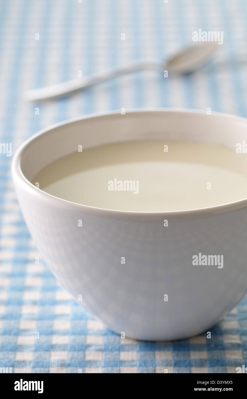 Bowl of Milk Stock Photo - Alamy