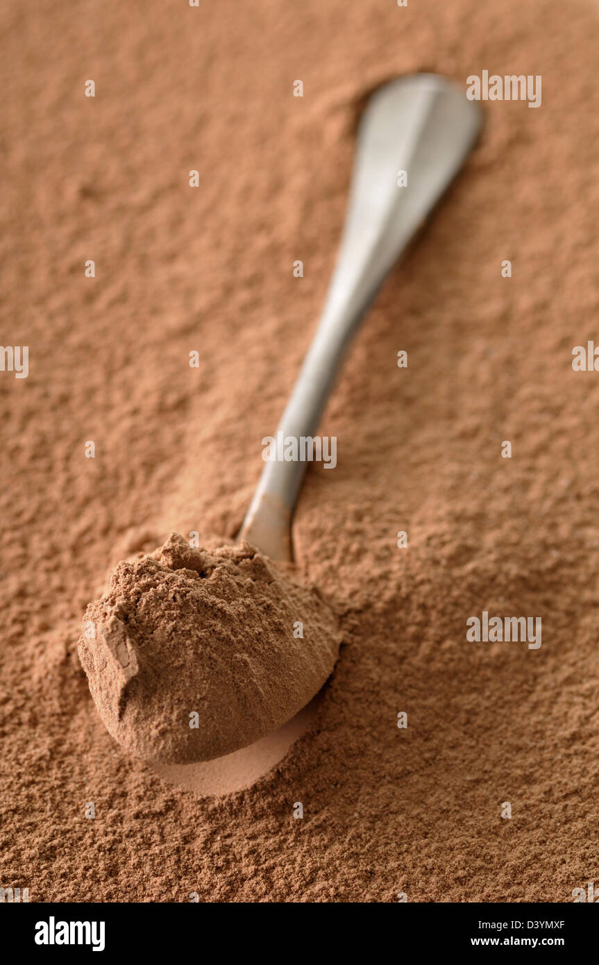 Spoon and Cocoa Stock Photo - Alamy