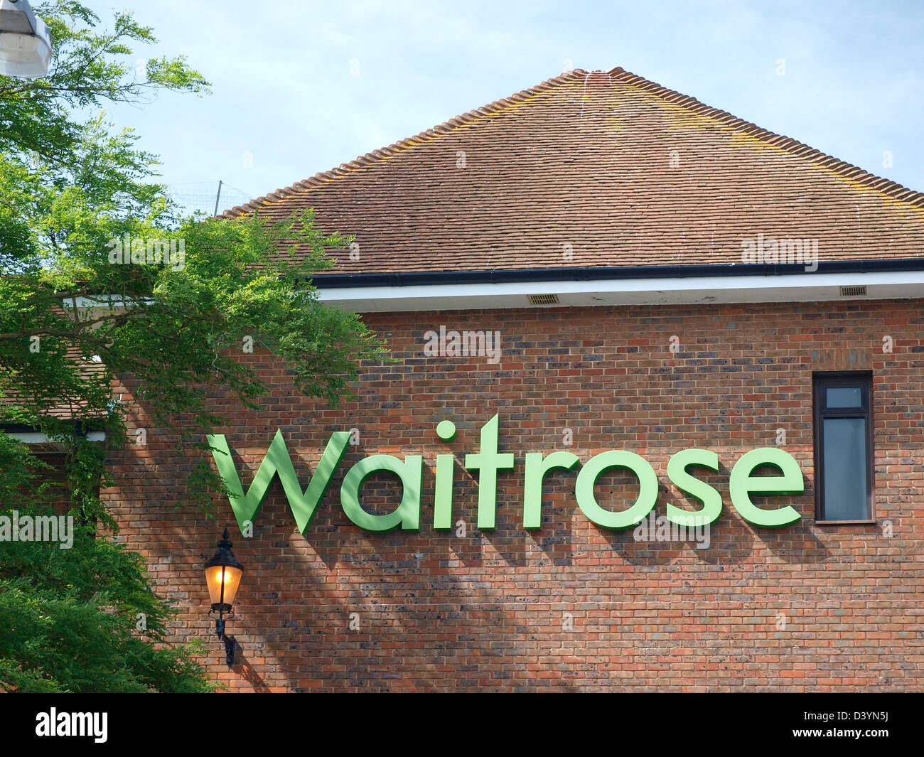 Waitrose Supermarket sign Stock Photo - Alamy