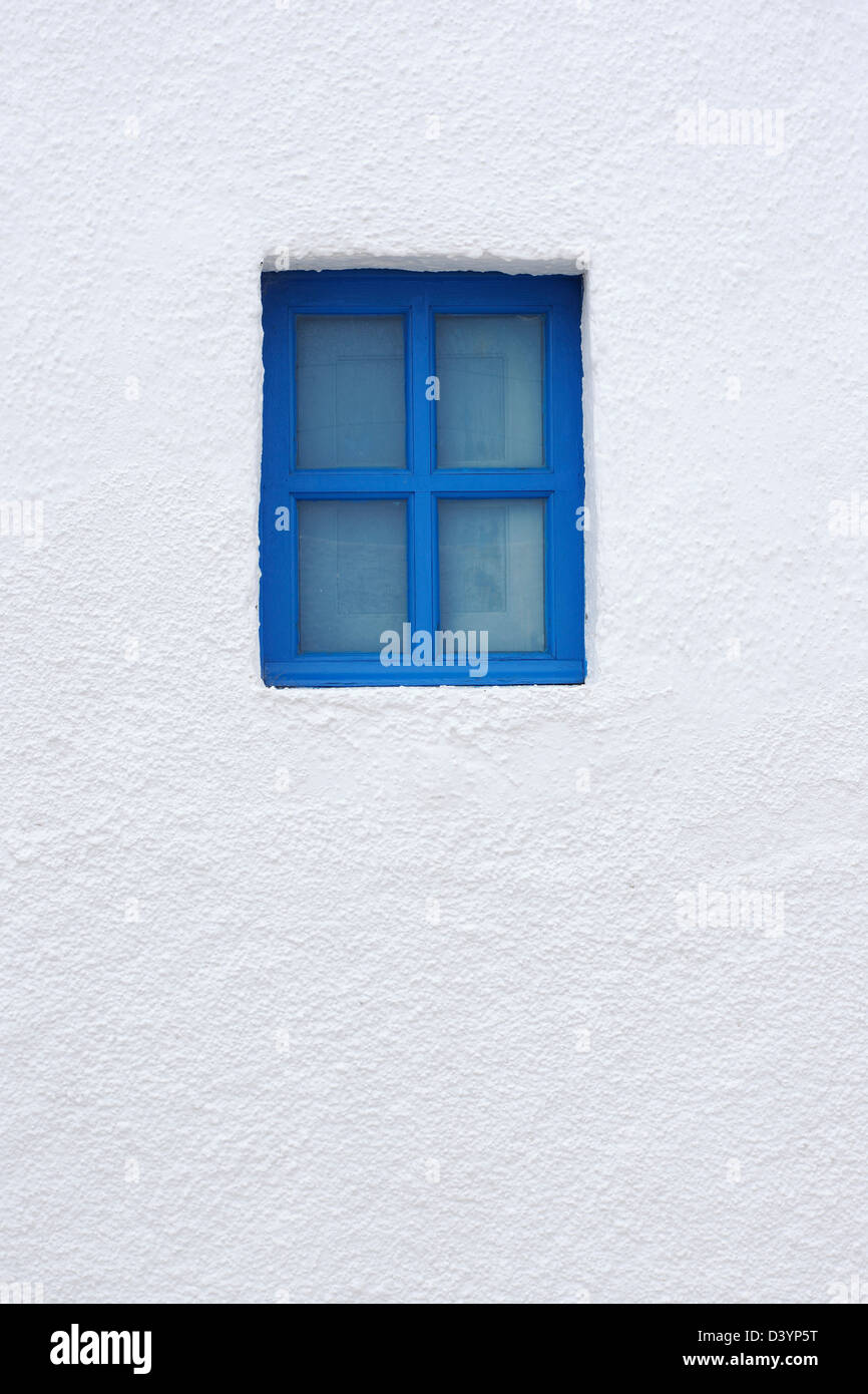 Blue Window of Church, Oia, Santorini Island, Cyclades Islands, Greek ...