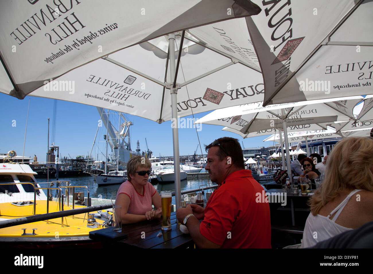 Quay Four Table Diners on waterfront in Cape Town - South Africa Stock ...