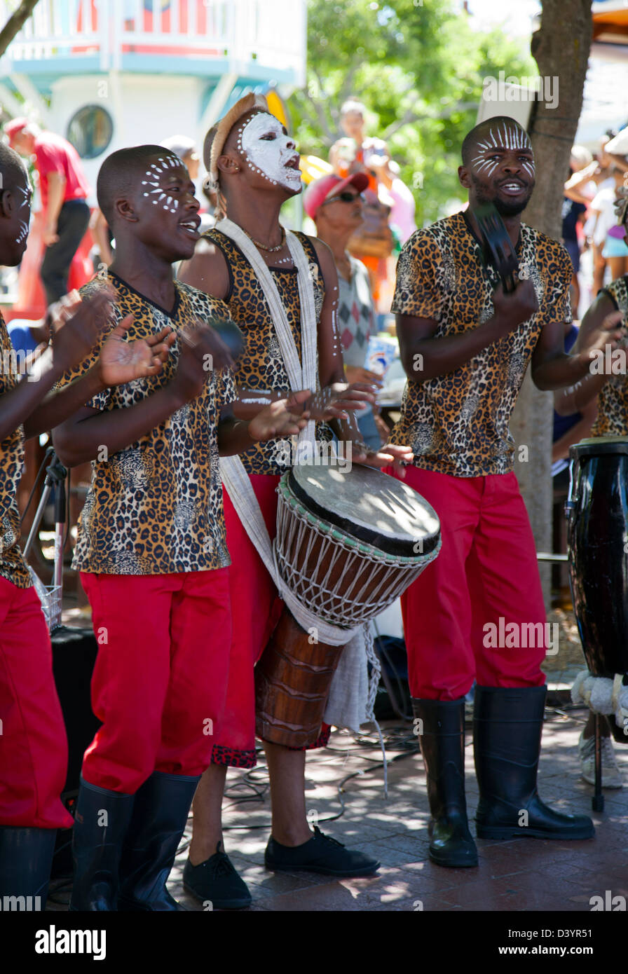 African Group Perform at Waterfront in Cape Town - South Africa Stock ...