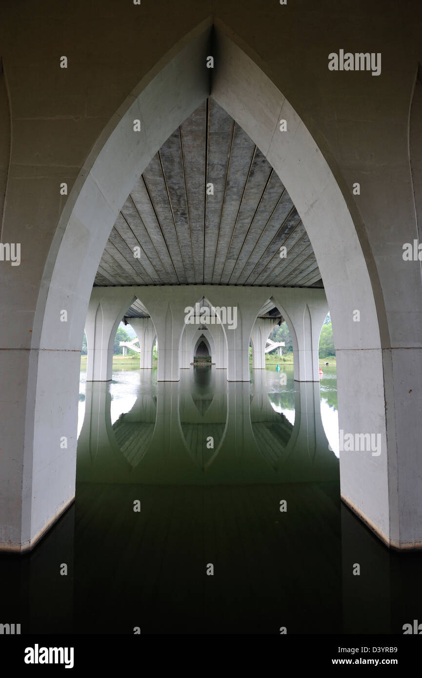Archway under the bridge at Putrajaya, Malaysia Stock Photo - Alamy