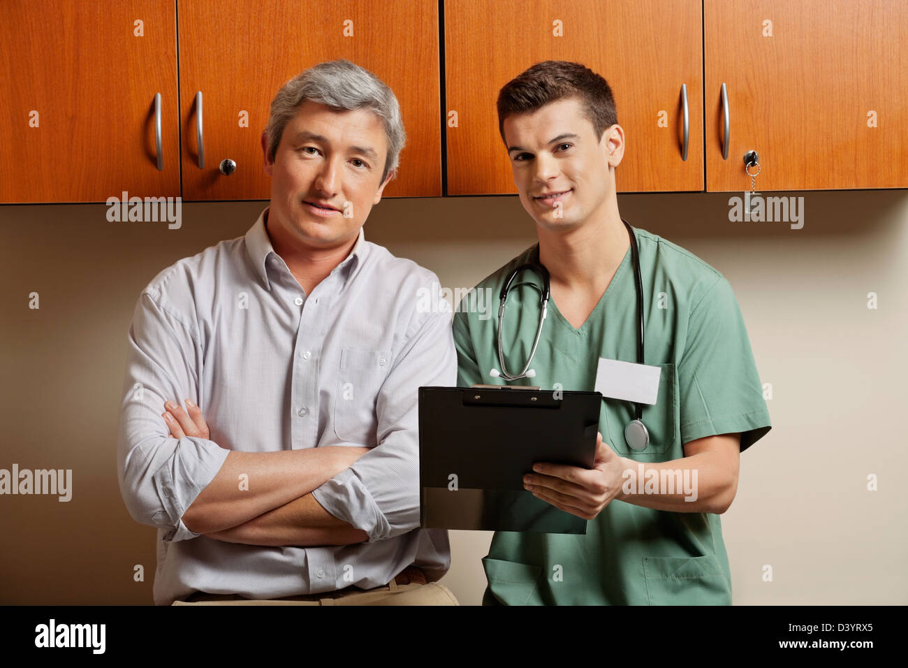 Medical Resident with Doctor Stock Photo - Alamy