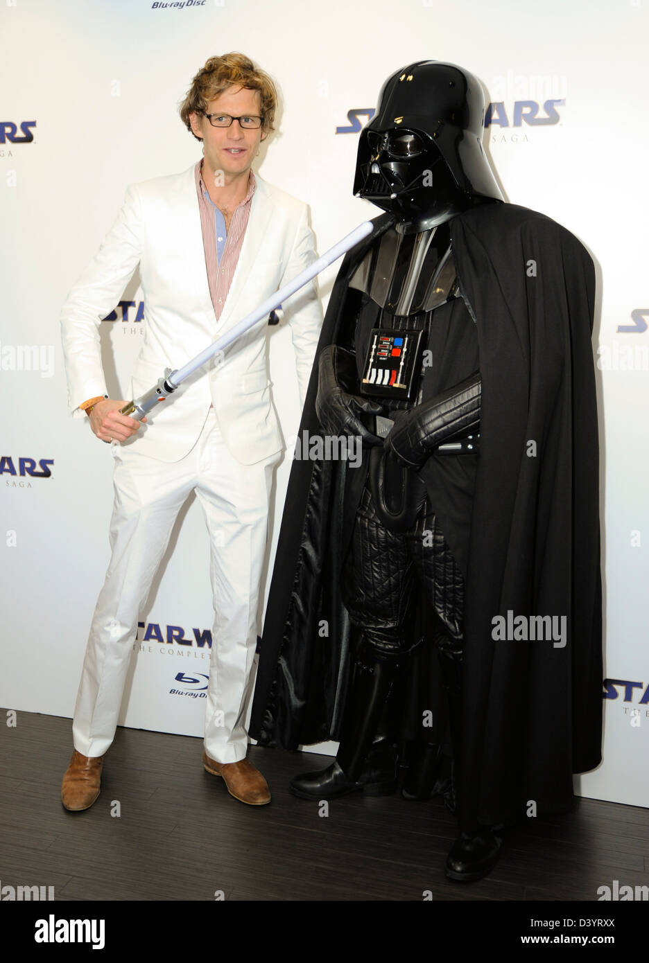 Mark Dolan with Darth Vader at the Star Wars blue ray launch party at ...