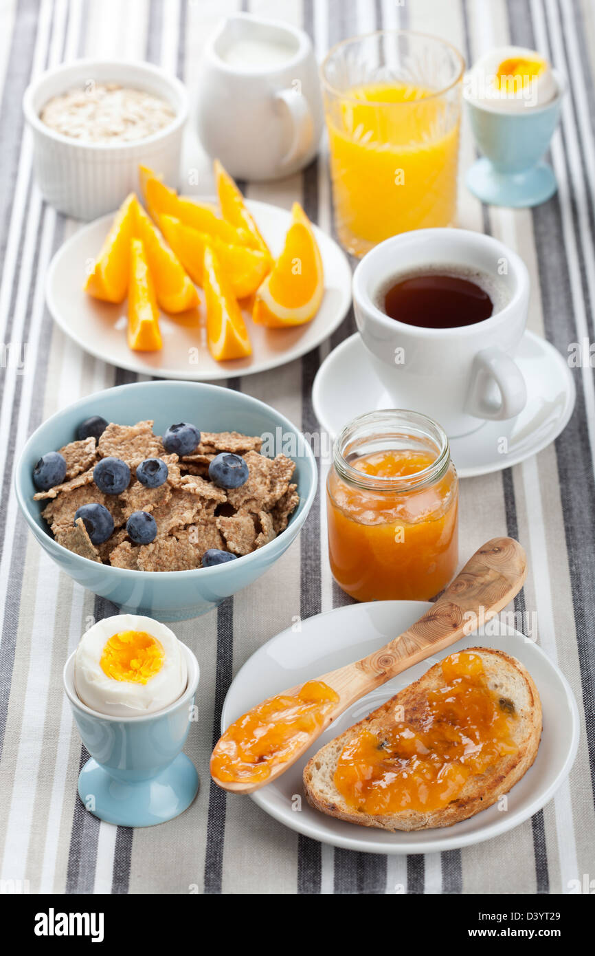 Healthy breakfast boiled egg milk hi-res stock photography and images ...