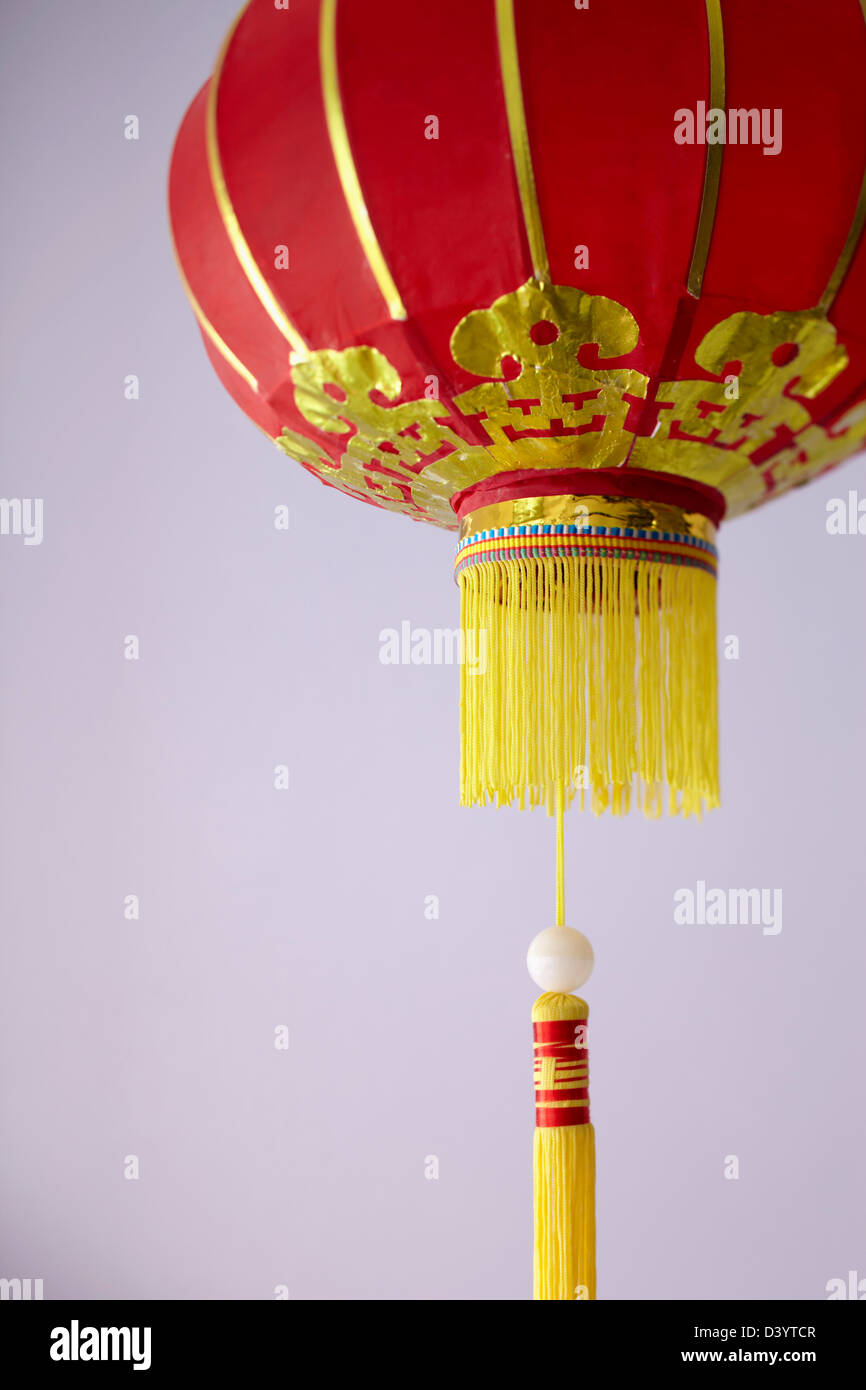Red Chinese Paper Lantern Stock Photo - Alamy