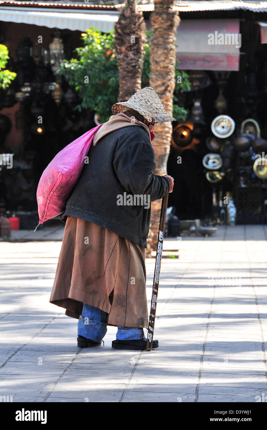 Poor old man walking stick hi-res stock photography and images - Alamy