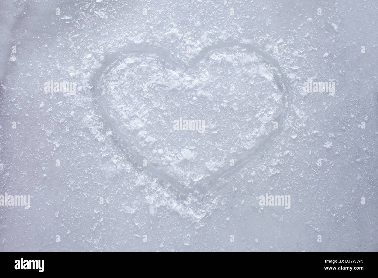 Heart Shape in Ice Stock Photo - Alamy