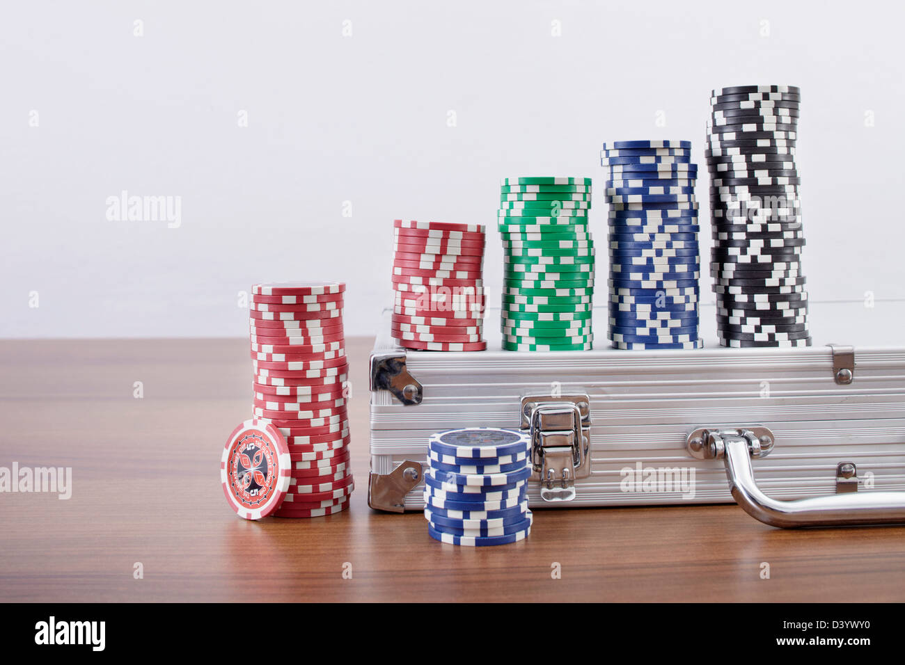 Stacks of Poker Chips Stock Photo - Alamy