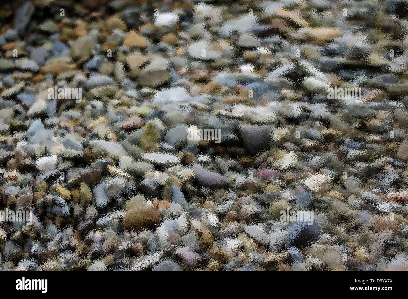 Pebbles with ripples Stock Photo - Alamy