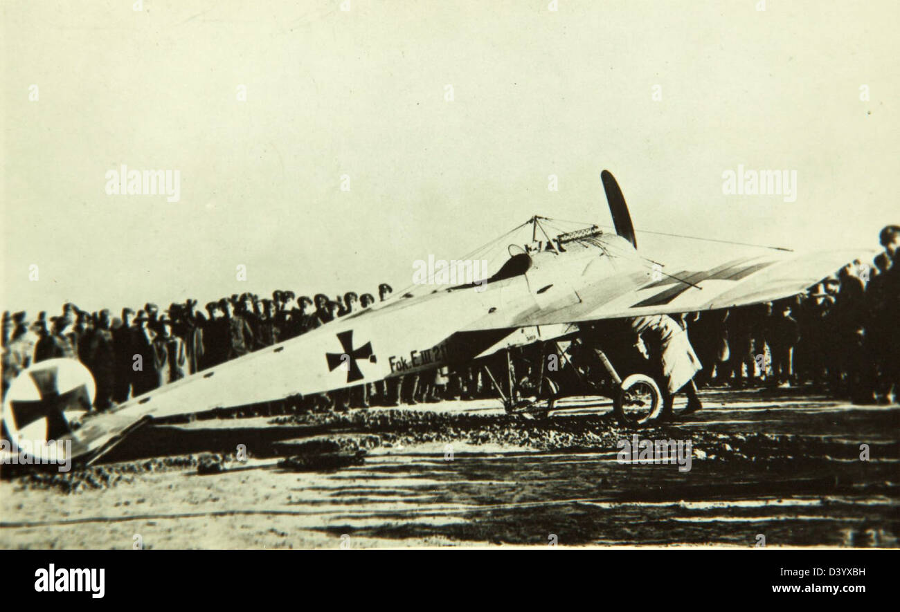 The Fokker E.III Eindecker was a German monoplane fighter used during ...