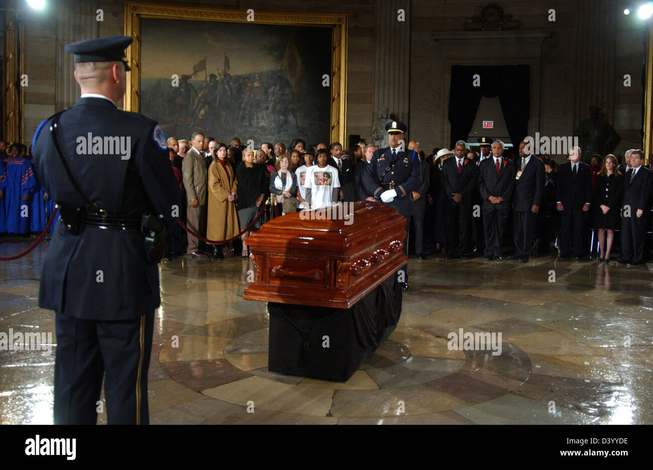 Civil Rights icon Rosa Parks lays in state during public viewing at the ...