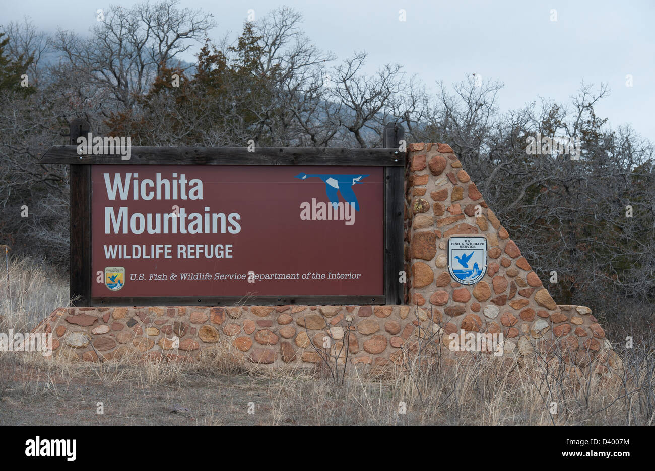 Sign, Entrance Sign, Oklahoma, Wichita Mountains, Wichita Mountains ...