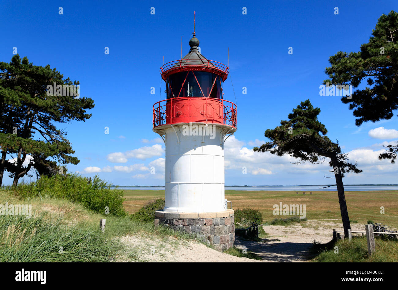 Germany, Western Pomerania, Hiddensee Island, lighthouse at Gellen ...