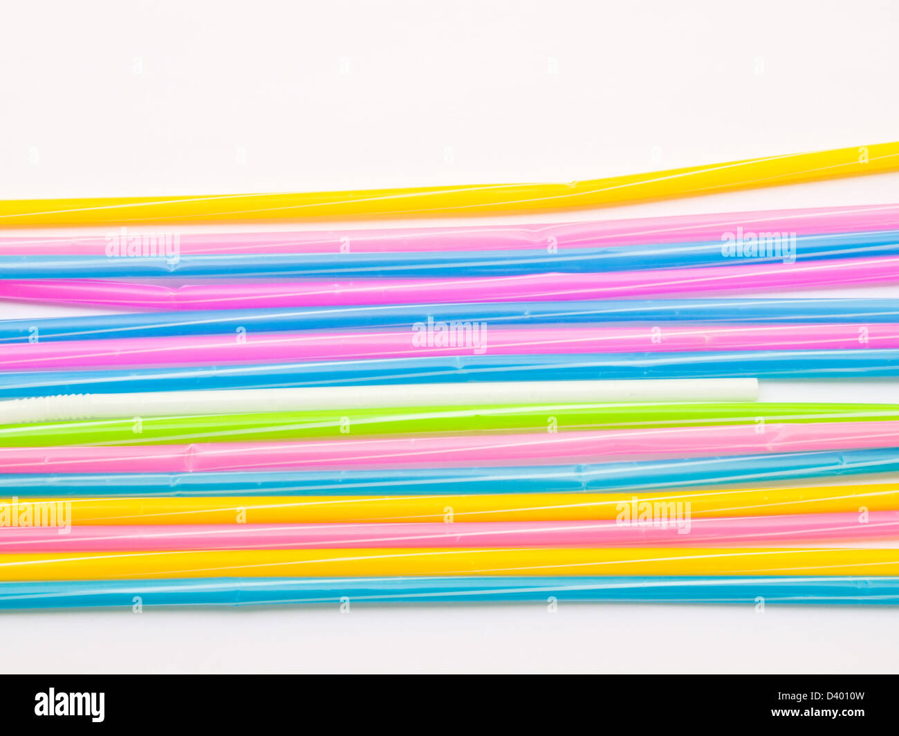 Colorful straws isolated on white background Stock Photo - Alamy