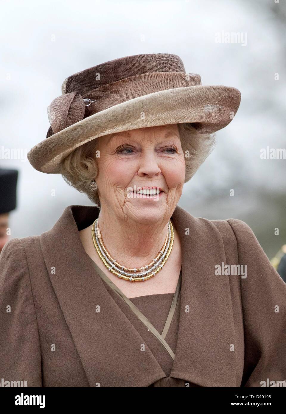 Queen Beatrix arrives for the 150th anniversary of Bronbeek in Arnhem ...