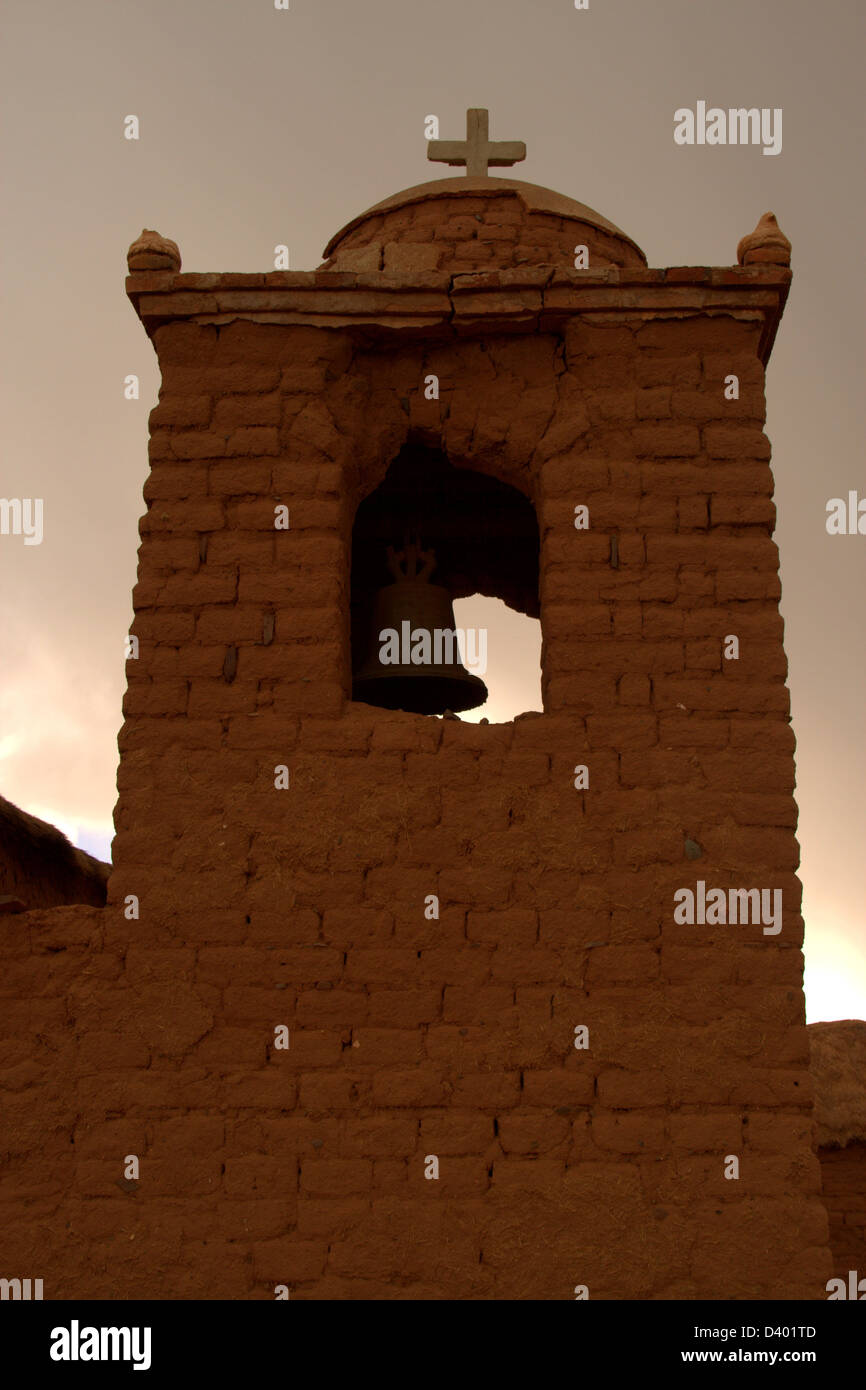 Bolivia, village, church, cross, bell Stock Photo - Alamy
